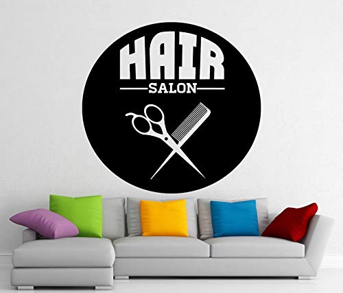 Buy Roonir Salon Wall Stickers Hair Salon Stickers Barbershop Beauty ...