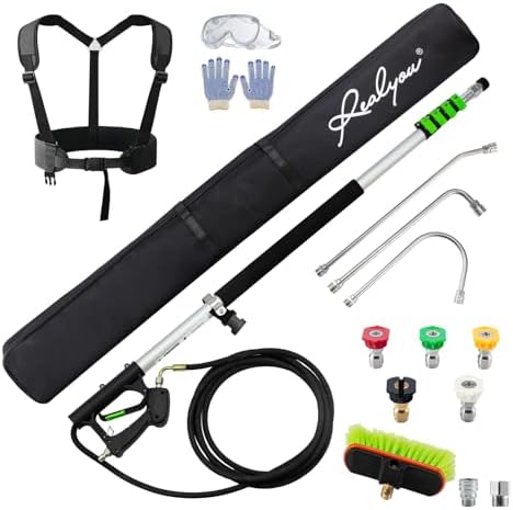 Amazon.com : RAYNEL 24FT Telescoping Pressure Washer Extension Wand ...