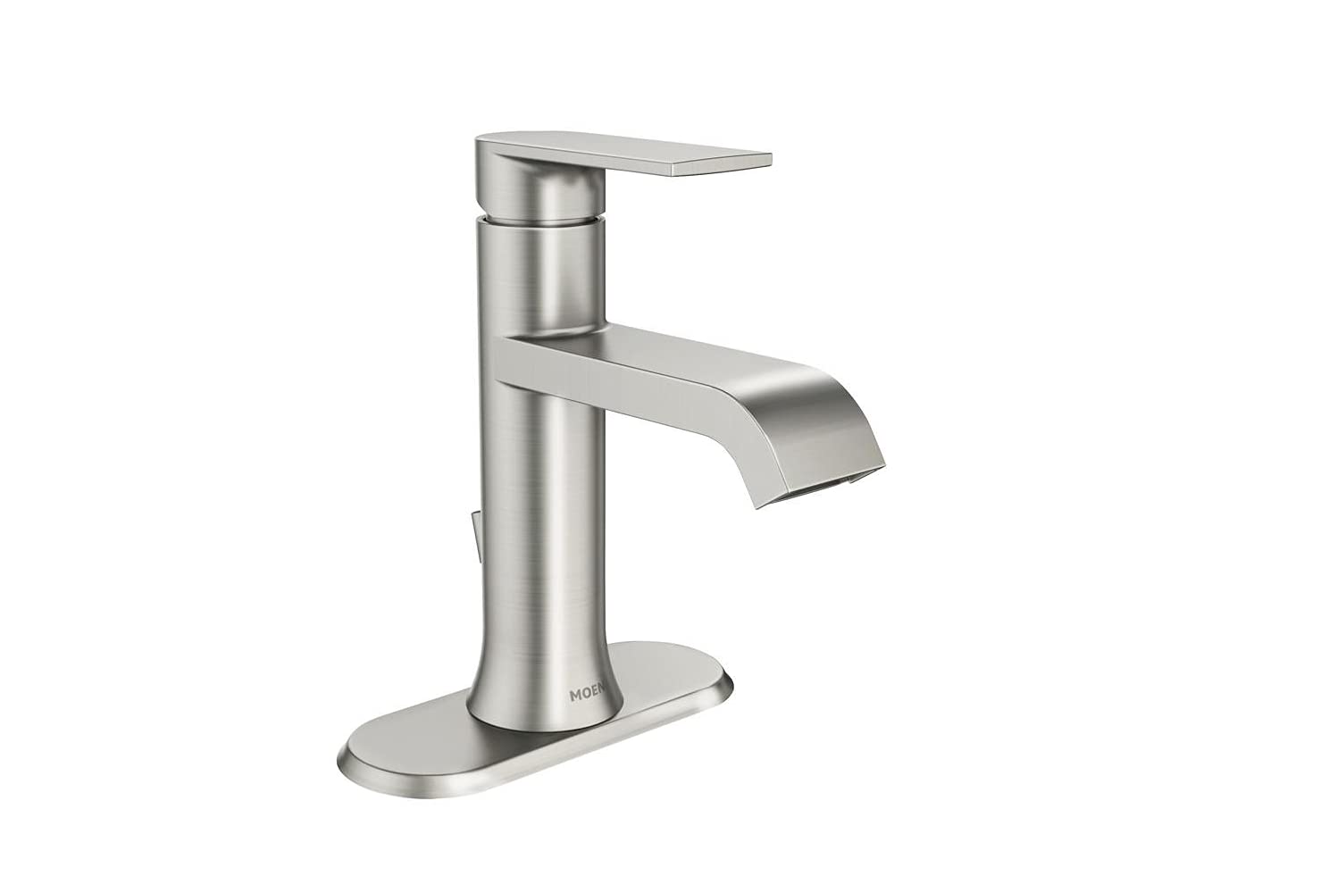MOEN Genta Single Hole Single-Handle Bathroom Faucet in Spot Resist ...