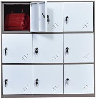 Amazon.com : MECOLOR 9 Door Locker School Locker Storage lockers for ...
