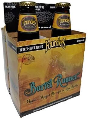 Amazon.com: Founder's, Brewing Barrel Runner Rum Barrel Aged Ale, 4pk ...