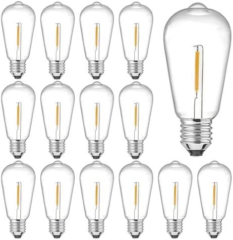 E17 LED Bulb ST40 Vintage Filament Bulb 1W Shatterproof LED Replacement ...