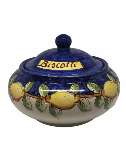 Amazon.com: Handmade Italian Ceramic Cookie Jar with Lemons - Hand ...