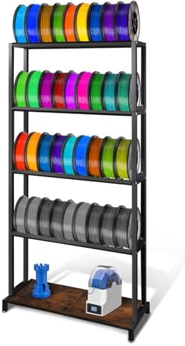 Amazon.com: AHOWPD 3D Printer Filament Storage Rack - 4 Tier Rolling ...