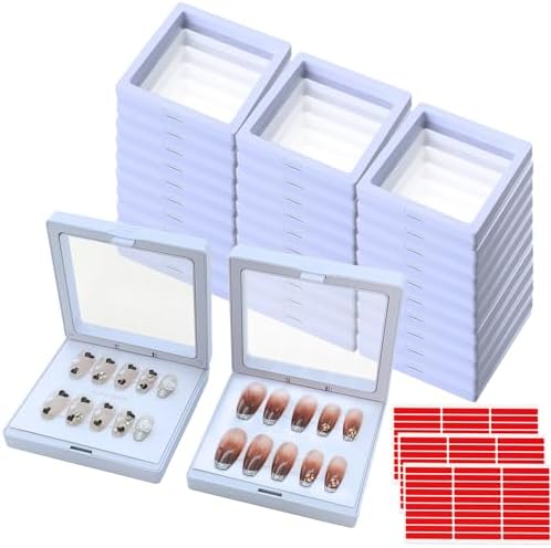 Amazon.com: GUXACU 32 Pack Press On Nail Packaging Boxes 3D Floating ...