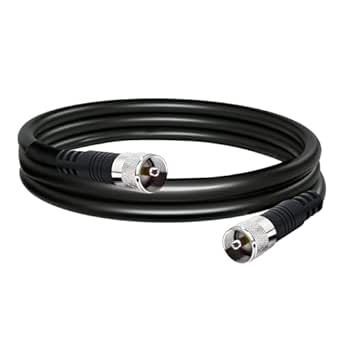 Coax Cable RG8X UHF PL259 Male to Male, RG8X Coaxial Cable 50 Ohm, Low ...