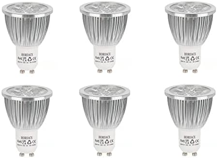 6Pcs x 6W Super Bright GU10 LED Light Bulbs Warm White Long Neck ...