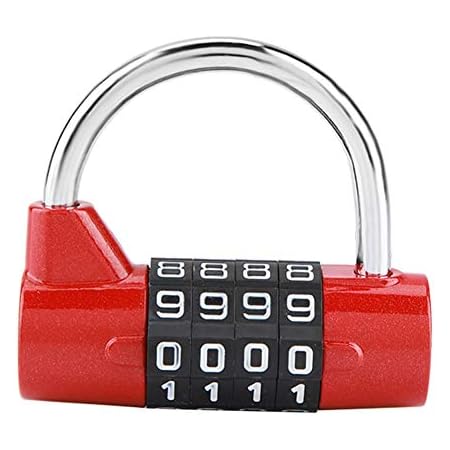 4 Dial Digit Code Combination Padlock, Gym Locker, Security Password ...