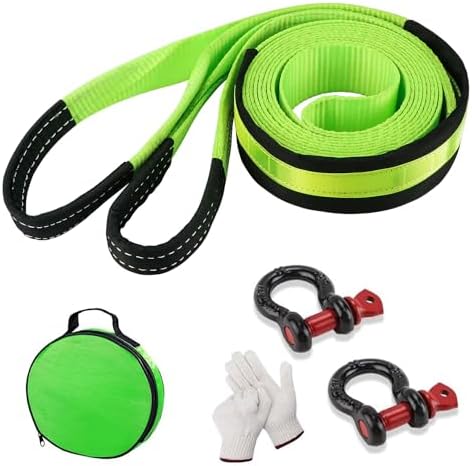 AA 4T Heavy Duty Tow Rope AA6226 – Yellow Strap-Style Towing Belt For ...