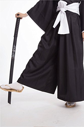 SSJ Kimono Robe Shinigami Bleach Cosplay Japanese Anime (US-S) Black ...