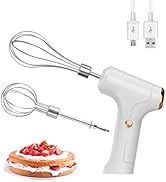 FIOUSY Electric Hand Whisk, USB Rechargeable, Wireless Portable Egg ...