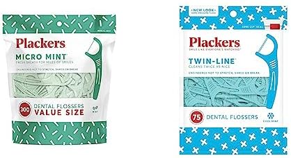 Amazon.com : Plackers Micro Line and Twin-Line Dental Flossers (300 Count) and (75 Count ...