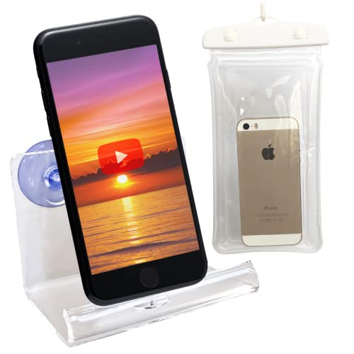 Snapklik.com : Acrylic Shower Phone Holder - Bathroom Phone Holder ...