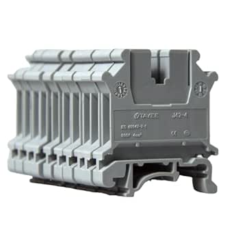 10PCS J42-4 DIN Rail Terminal Block Connector with Nylon PA66 Material ...