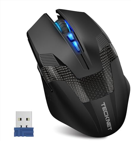 Amazon.com: TECKNET Wireless Gaming Mouse, Programmable 2.4G Cordless ...