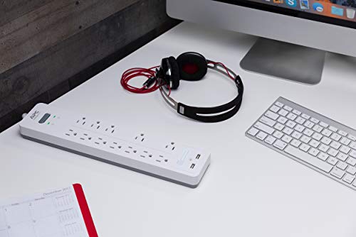 APC Surge Protector Power Strip with USB Charging Ports, PH12U2W, 2160 ...