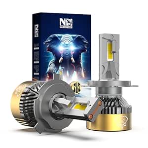 NAOEVO NH Series H4 Car Led Headlight Bulbs, 260W/ 31,200 Lumens Super Bright LED Headlight ...