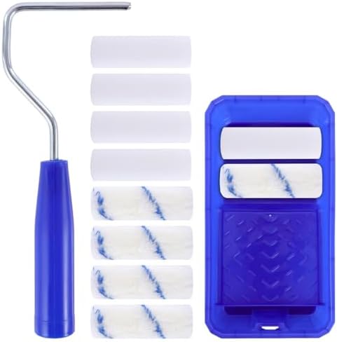 12pcs Paint Roller Set, Paint Roller with Paint Tray, Mini Roller Foam ...