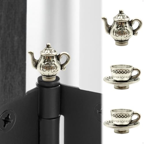 Hinge Head Tea Cup Set of 3 - Door Hinge Heads Decorative Topper ...