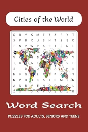 World Cities Word Search Puzzle Book: Word Searches with Easy to Read ...