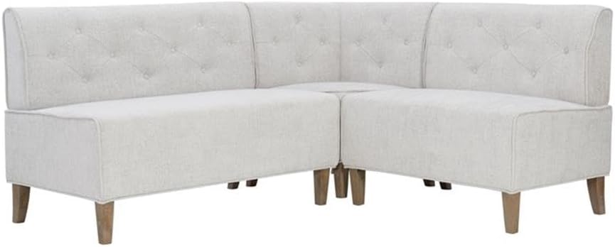 Amazon.com: Pemberly Row 19" Seat Height Fabric Upholstered Corner Nook ...