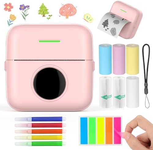 Amazon.com : TIANSE Mini Sticker Printer, Bluetooth Label Maker Thermal ...