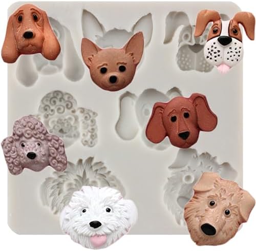 Amazon.com: Dog Head Silicone Mold Dog Fondant Molds for Cake ...