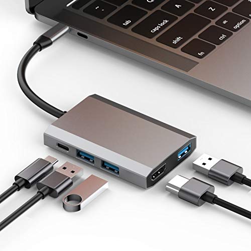 CHENCHUAN USB Hubs TW5A 5 in 1 USB-C/Type-C to 3 USB 3.0 + USB-C/Type-C + HDMI Interfaces HUB ...