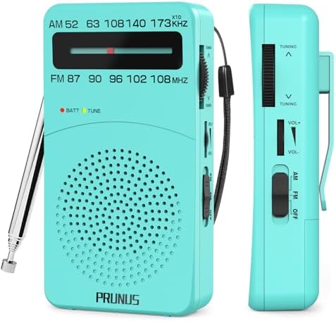 PRUNUS J-166 Portable Radio AM FM, Battery Operated Radio with Tuning ...