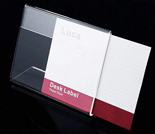 SIGNOOGLE Clear L Shape Table Sign Price Tag Label Display Stand Paper ...