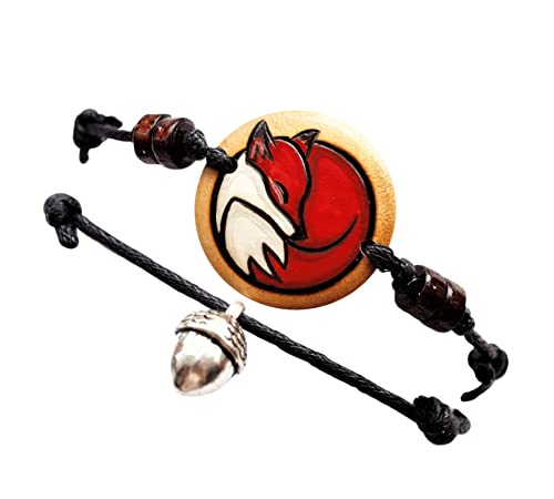 Fox Bracelet Handmade Wooden Jewellery for Her Foxes Art Animal Lovers ...