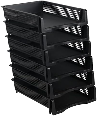 Amazon.com: Julyeen 6 Pack Stackable Office Paper Organizer Tray ...