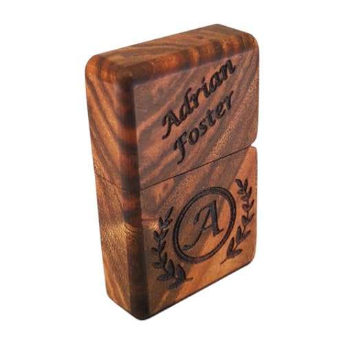 Amazon.com: Personalized Walnut Wood Veneer Engraved Lighter ...