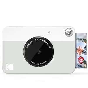 Kodak PRINTOMATIC Digital Instant Print Camera (Grey), Full Color Prints On Zink 2x3 Sticky ...