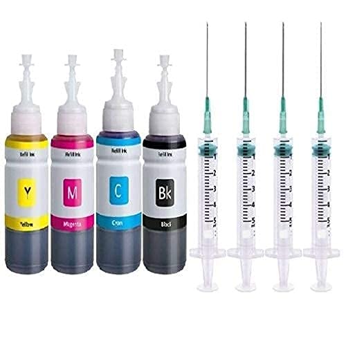 OZERDA 100ML Refill Ink with 4 Syringes Compatible for USE in Canon ...