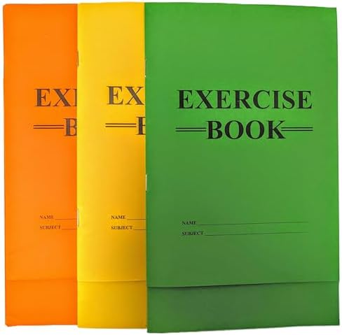 6 Pack of A5 Exercise Books – 48 Lined Pages Each | Assorted Colours ...