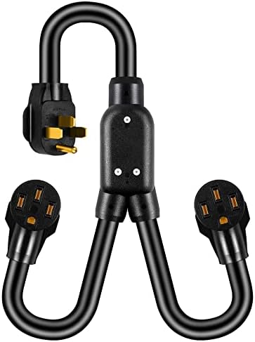 Zoblise Nema 14-50 Splitter Adapter, 240V Splitter 14-50P Male Plug to ...