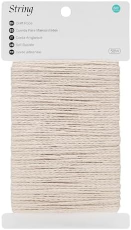 G2PLUS 50M White Cotton String Twine -2MM Craft Cotton Cord - Cotton ...