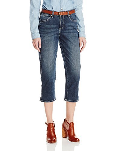 Buy Wrangler Women's Aura Instantly Slimming Capri, Dark Blue, 8 at ...