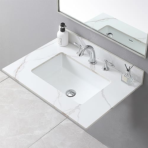 31 x 22 Inch Bathroom Vanity Top, Sintered Stone Vanity Top with ...