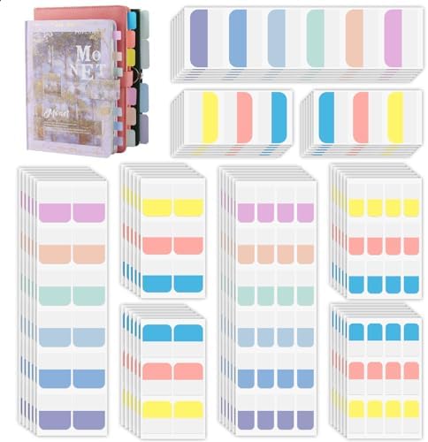 840 Pcs Sticky Tabs, 6 Models Book Tabs, Book Tabs for Annotating, Self ...