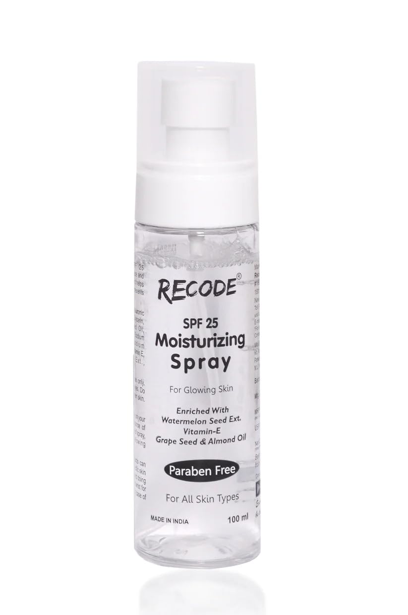 Recode Moisturizing Spray 100ml | SPF 25 | Enriched with Vitamin-E & Almond Oil | Hydrating ...