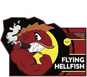 Amazon.com - 13cmx12.9cm for Hellfish Logo Vinyl Car Sticker Graffiti ...