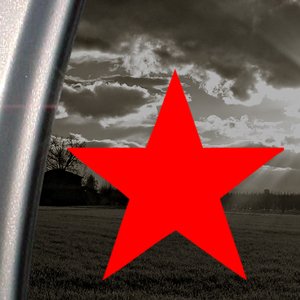 Amazon.com: Star Solid Red Decal Truck Bumper Window Vinyl Red Sticker ...