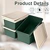 Amazon.com - Hushee 4 Pcs Large Plastic Latching Storage Bins with Lid ...