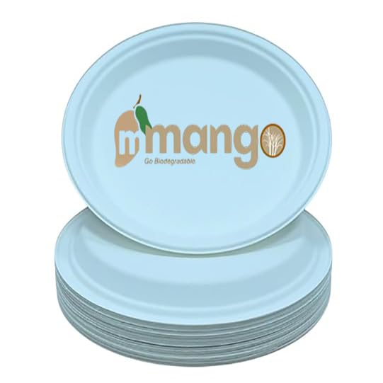 MANGO Go Biodegradable 100% Compostable Heavy-Duty Plates Eco-Friendly ...