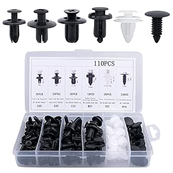 110PCS 6mm~10mm Car Retainer Expansion Screws Replacement Kit Bumper ...