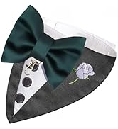 Amazon.com: Custom-Fit Dog Tuxedo with Bow Tie & Lapel Uncut Cham ...