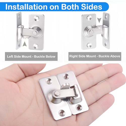 TPBSITNS 2PCS 90 Degree Sliding Door Lock, Stainless Steel Right Angle ...