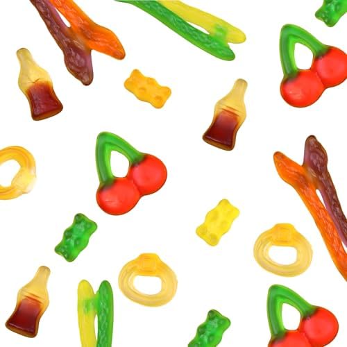 Amazon.com: Sweetzo - Gummy Starmix Gummi Candies, Cherry, Cola, Ring, bears, and Twin Snakes ...